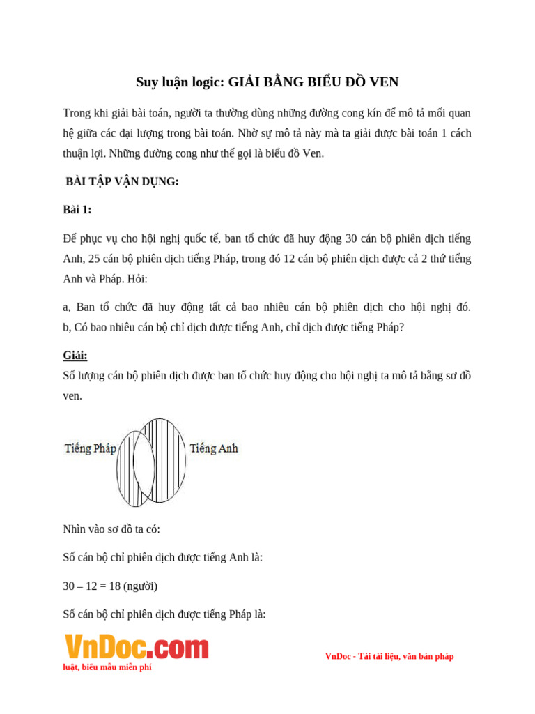 Suy Luan Logic Bieu Do Ven Va Suy Luan Don Gian | PDF
