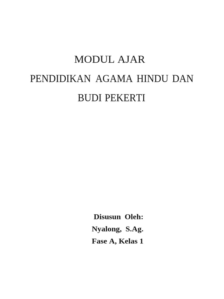 Modul Agama Hindu 1 | PDF
