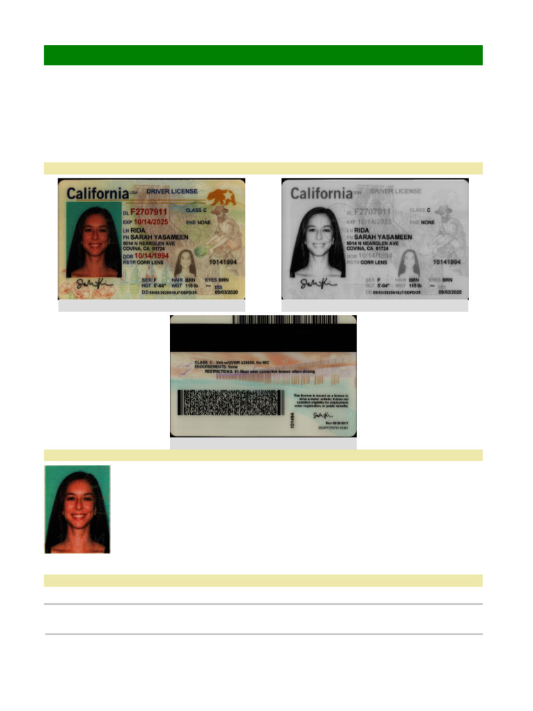 California CA Driver License STAR 2018 (F409a9c0 4882 43c5 A791 | PDF