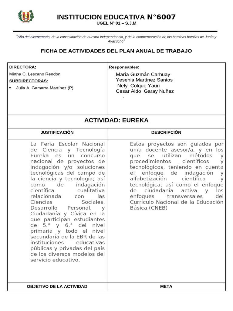 Eureka Corregido | PDF