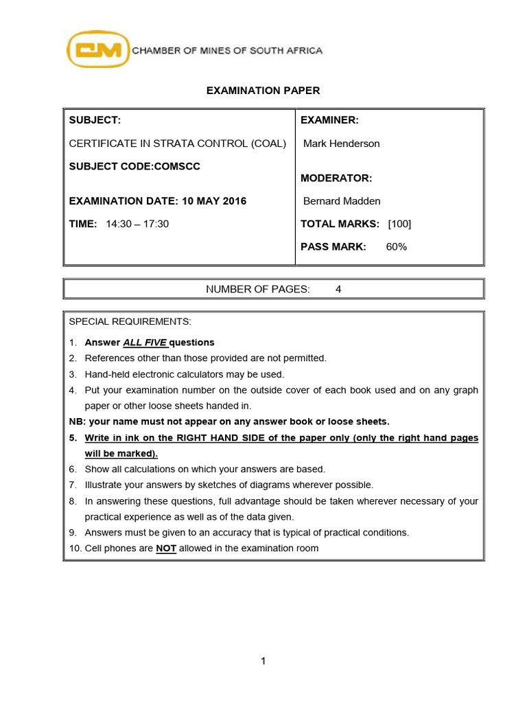 Exam SCC May 2016 | PDF