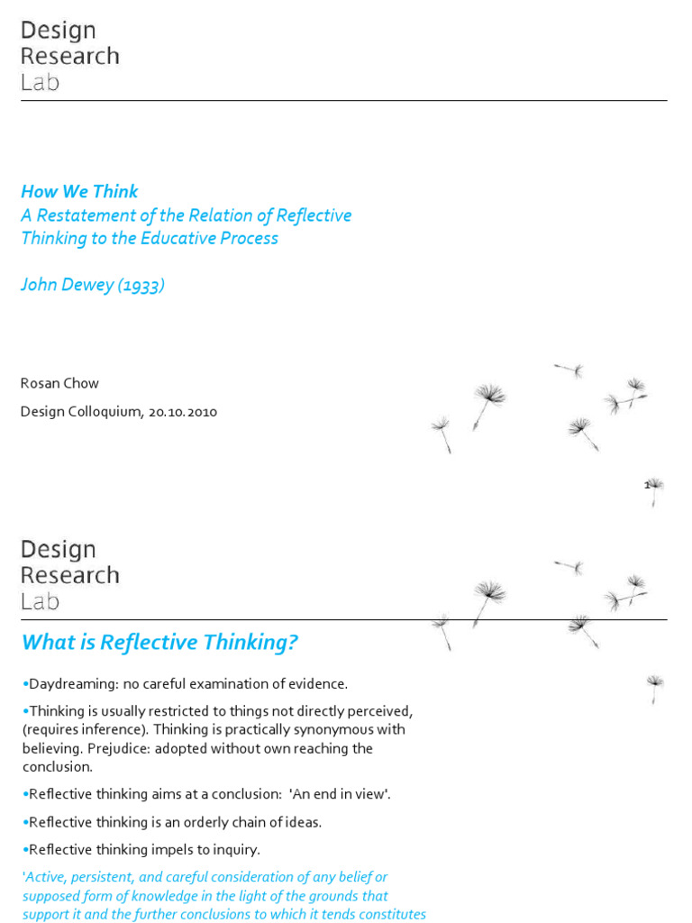 How We Think Dewey 1933 | PDF