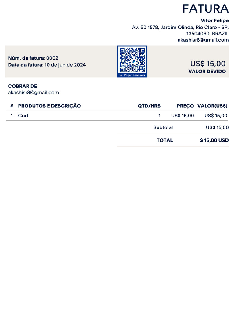 Invoice 0002 Pdf