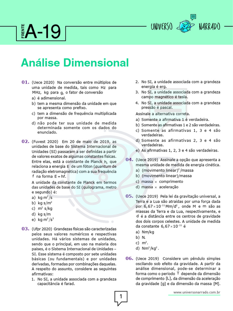 A19 - Exercícios | PDF