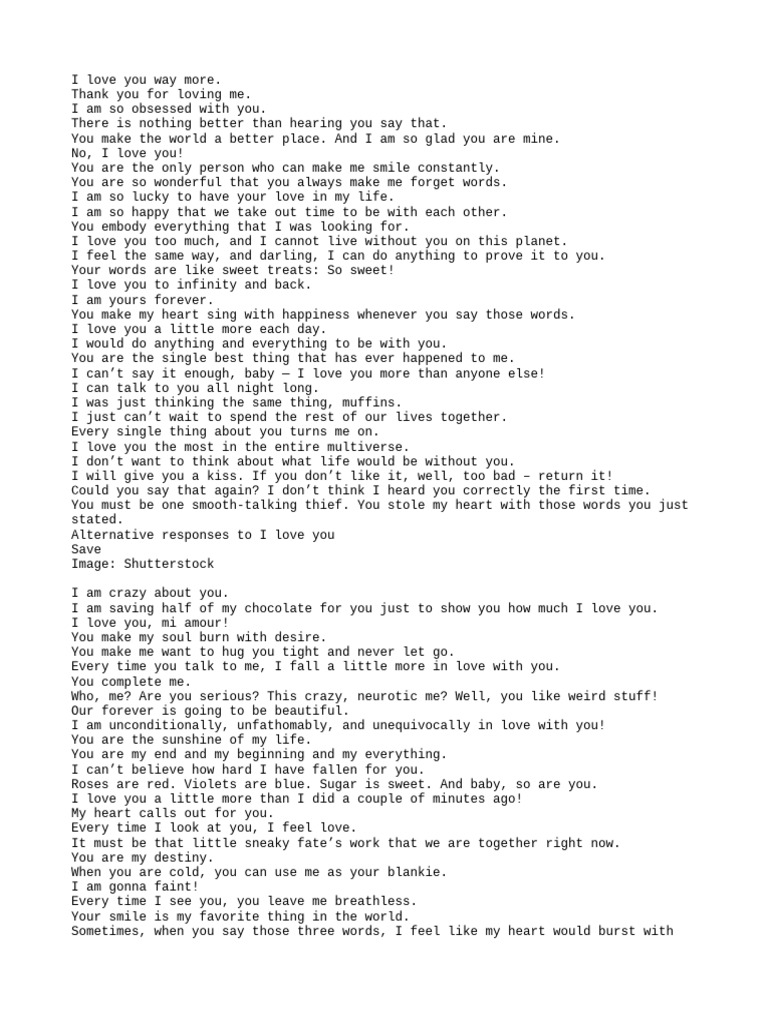 101 Love Language For Here | PDF