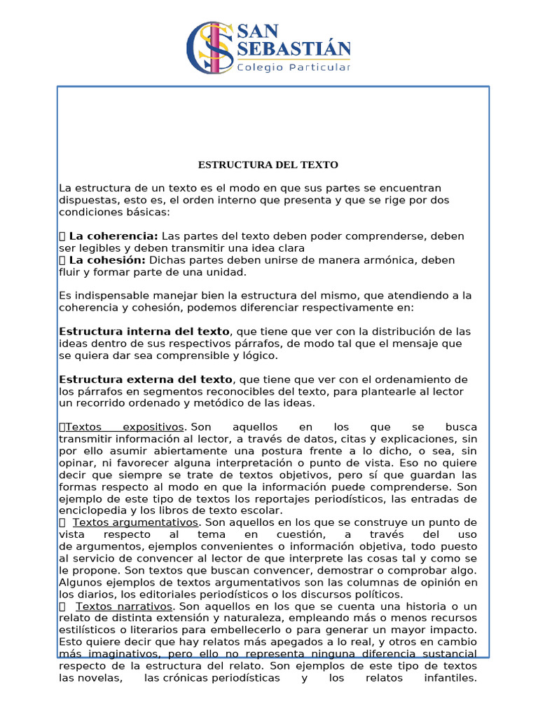 ESTRUCTURA DEL TEXTO | PDF