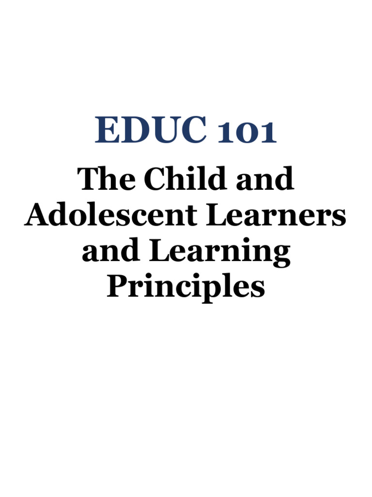 Educ 101 | PDF