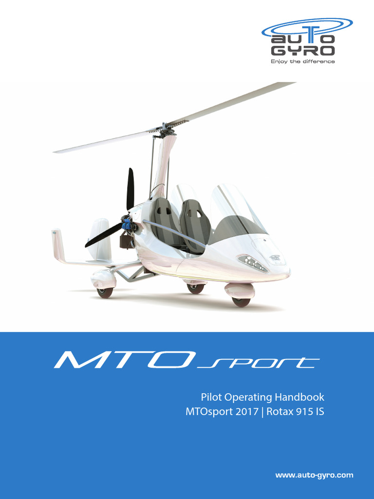 Pilot Operating Handbook Mtosport 2017 - Rotax 915 Is | PDF