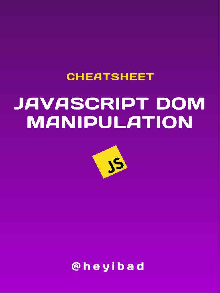 DOM Manipulation in JavaScript | PDF
