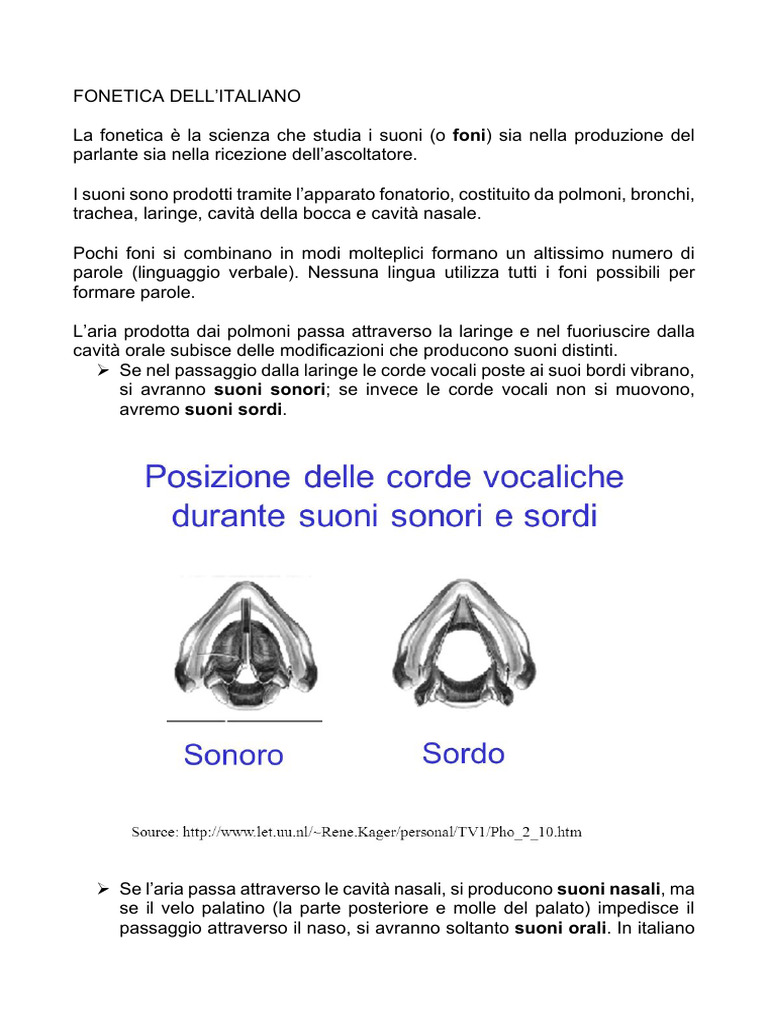 Fonetica Dell Italiano | PDF