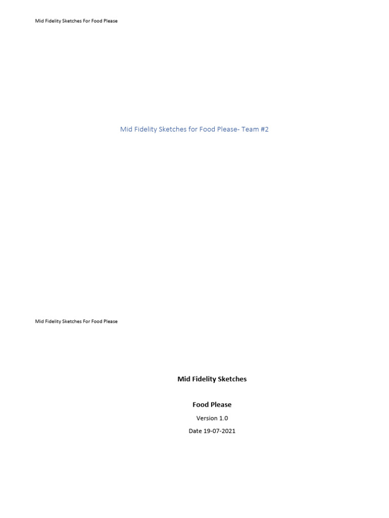 Mid Fidelity Sketches | PDF