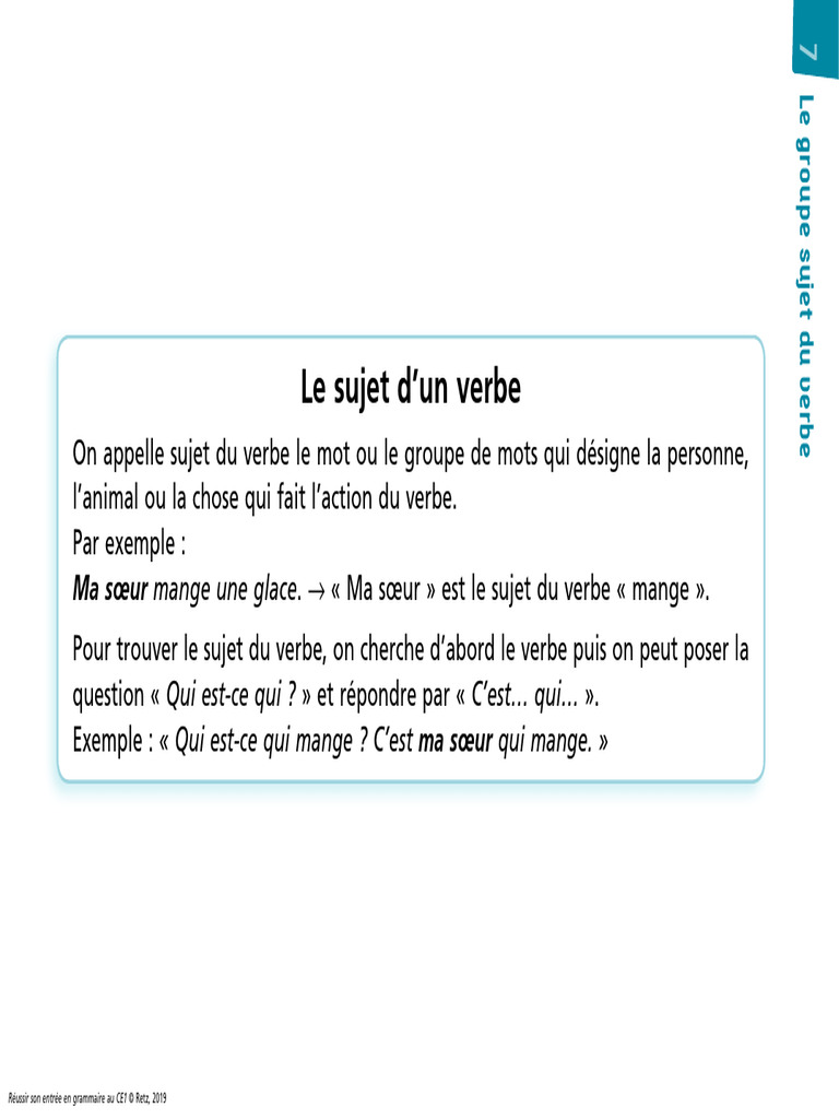 RSEEG CE1 séquence 7 - Memo | PDF