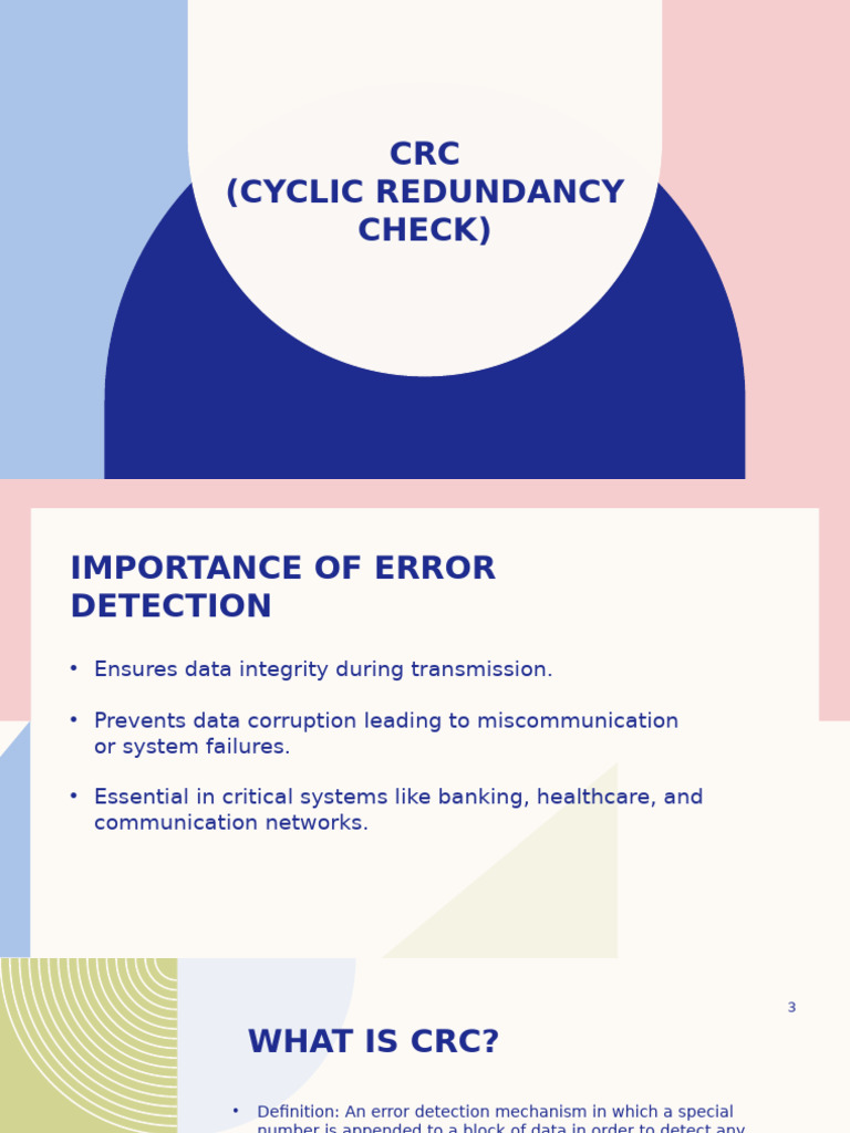 CRC (Cyclic Redundancy Check) | PDF