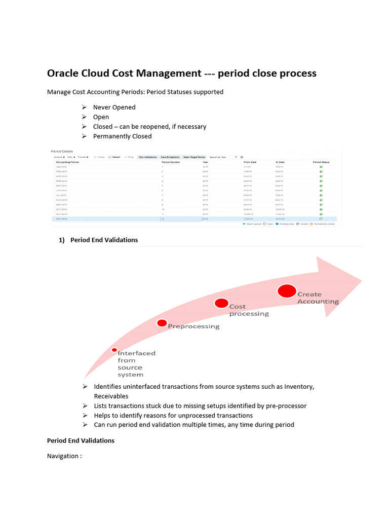 Period Close Process | PDF