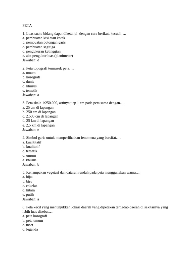 Soal Peta | PDF