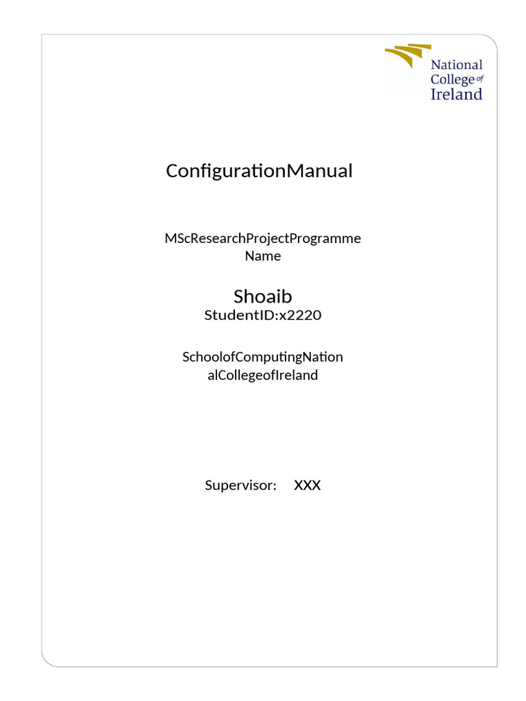 Soaib Configmanual | PDF | Computing | Software Engineering