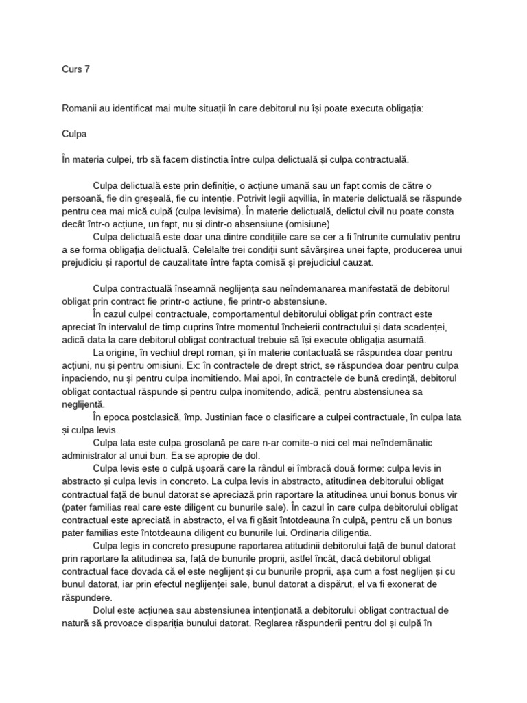 Curs 7 Roman II | PDF