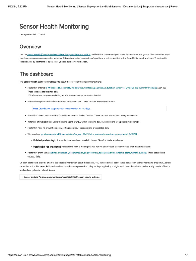 Sensor Health Monitoring | PDF