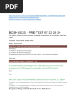 Module 1 - OSH and The BOSH Framework | PDF | Occupational Safety And ...