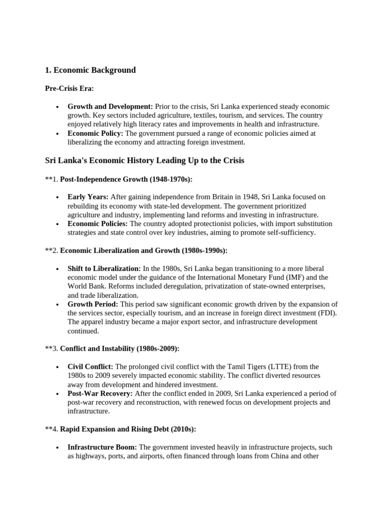 Economic Background | PDF