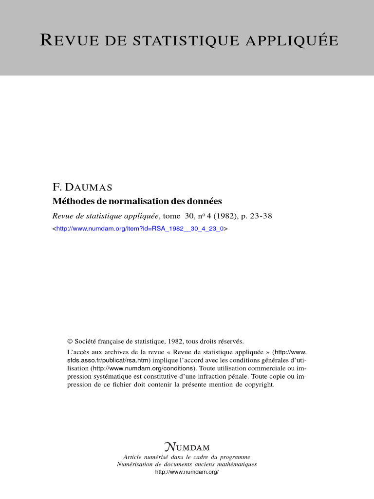 Normalisation Pdf