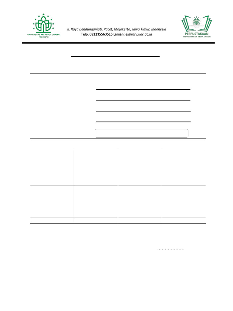 Blanko Bebas Pustaka UAC 2024 2 | PDF