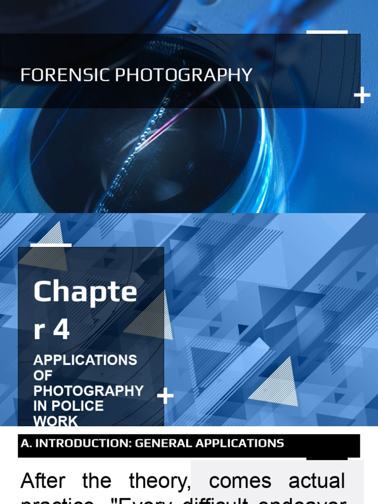 Forensic Photography - Chapter 4.pptx-1 | PDF | Fingerprint | Camera Lens