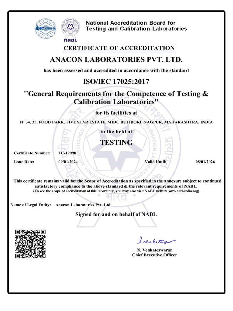 Certificate Anacon | PDF