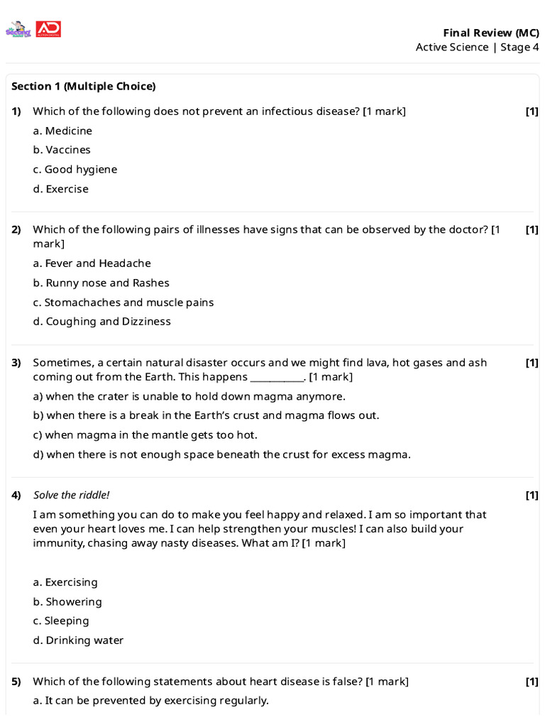 Science Final Review I | PDF