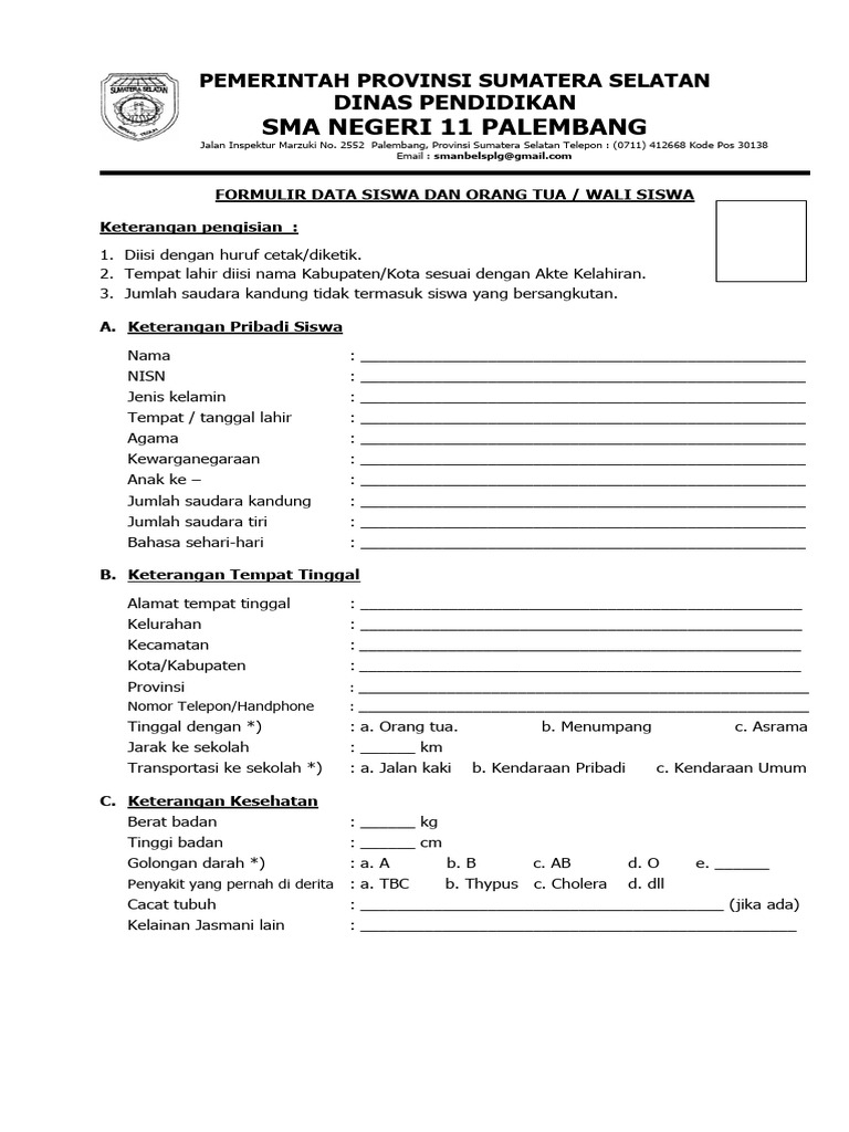 Formulir PPDB 2024 2025 | PDF