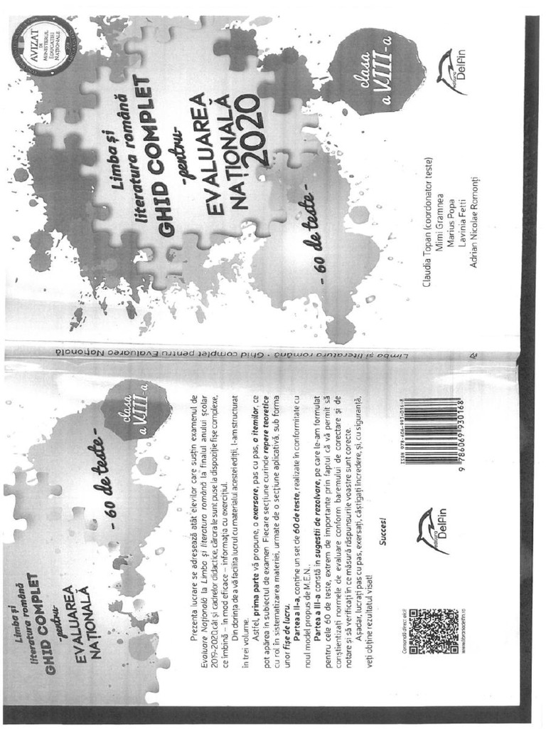 Ghid Complet Pentru Evaluarea Nationala 2020 | PDF