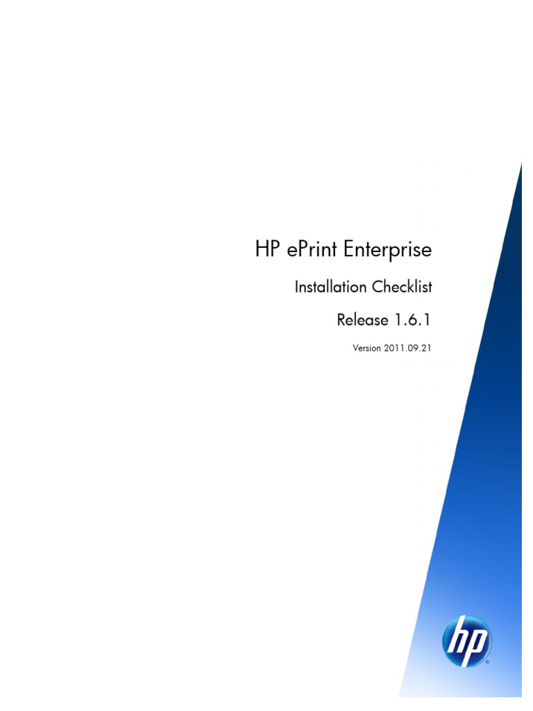 HP EPrint Enterprise Installation Checklist | PDF | Blackberry ...