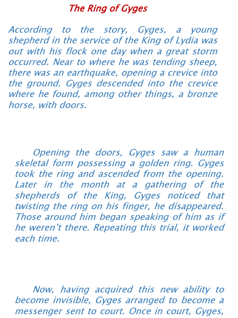 The Ring of Gyges | PDF