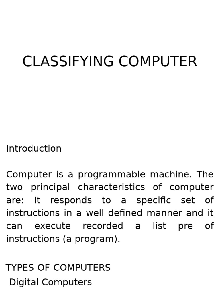 Classifying Computer - 20240820 - 084847 - 0000 | PDF