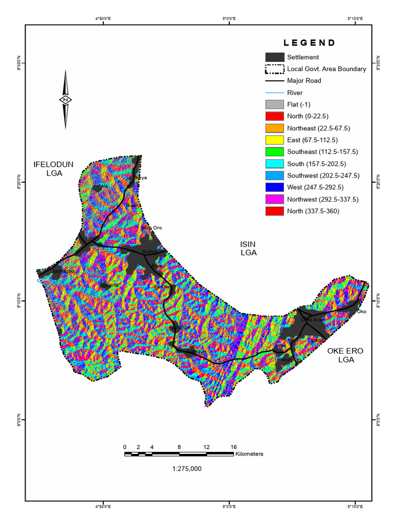 Aspect Map of Irepodun LGA | PDF