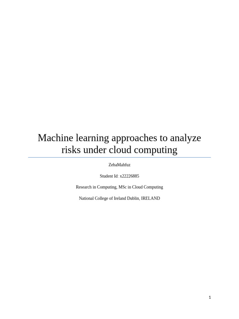 Zeba - Final Work | PDF | Machine Learning | Computers