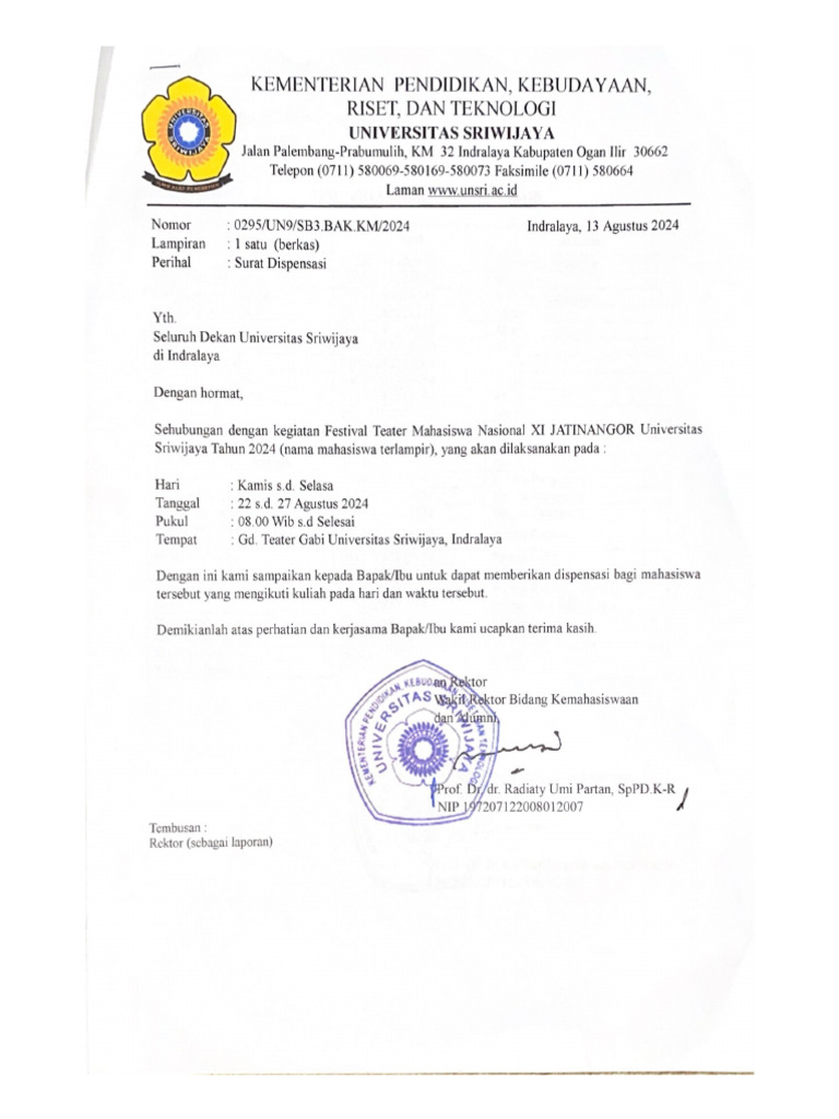 Surat Dispen | PDF