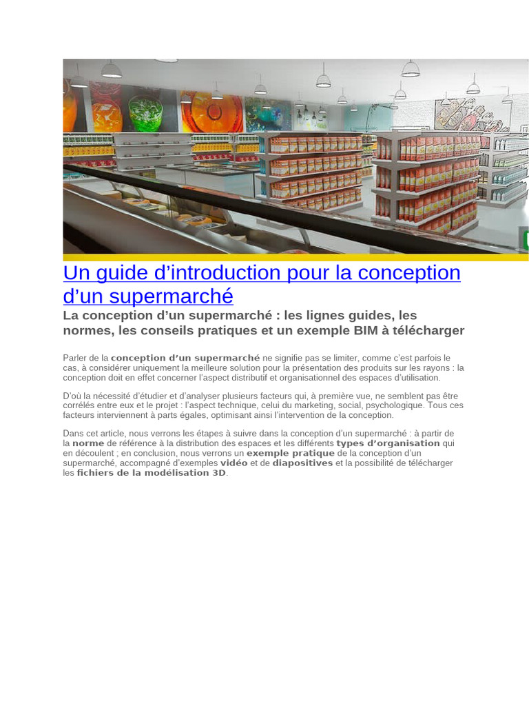Guide Conception Supermarche | PDF