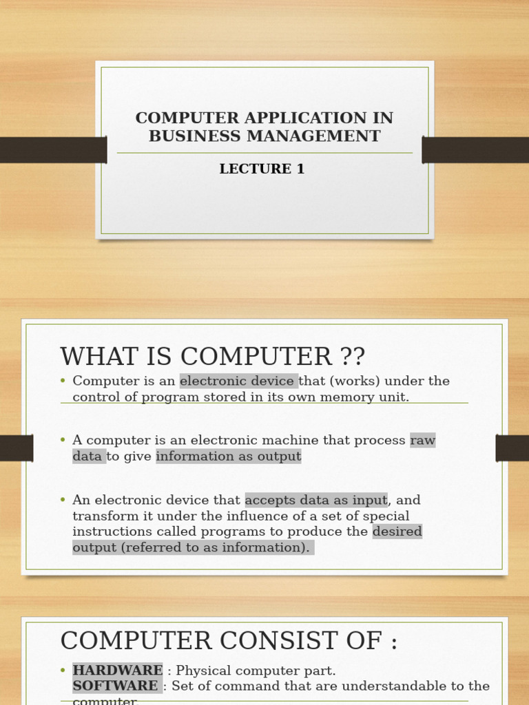 Introduction to Computer Applications | PDF