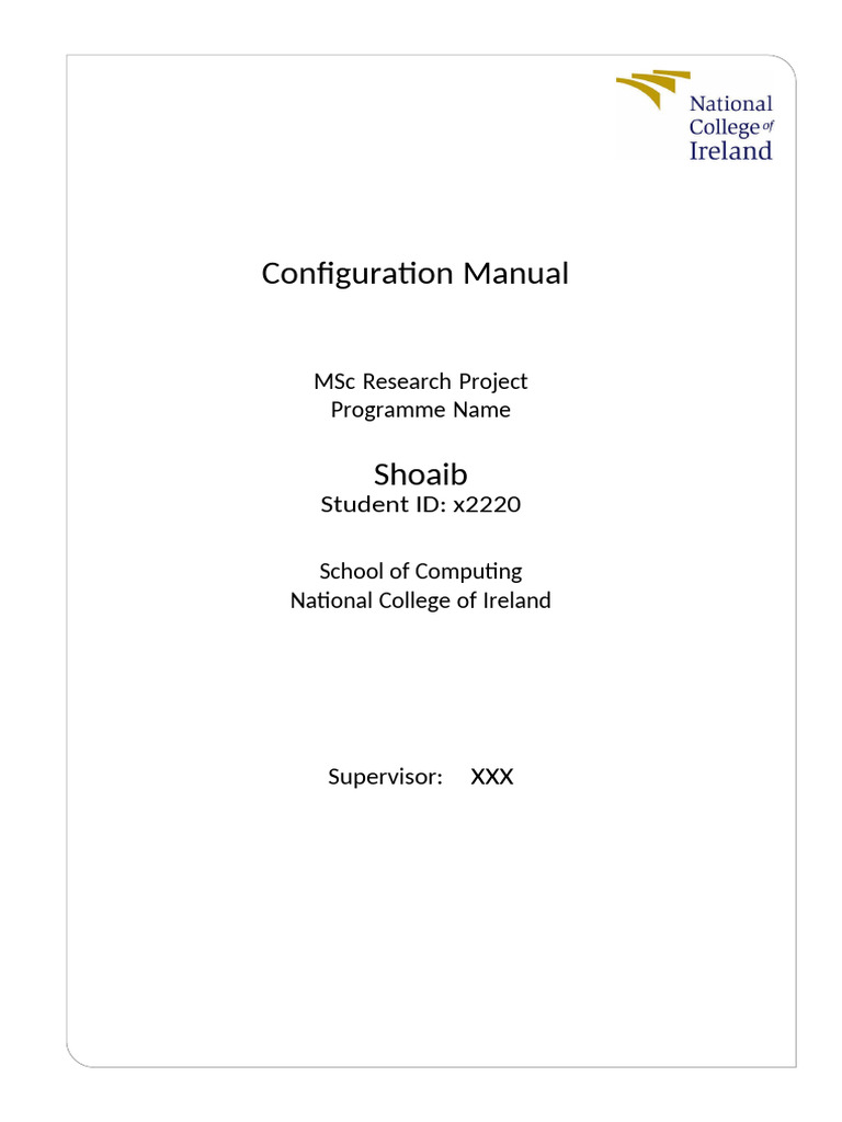Soaib Configmanual | PDF