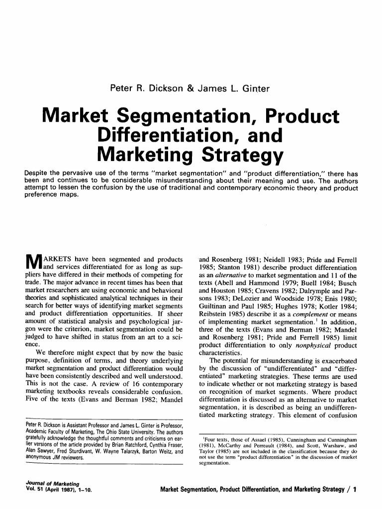 Market Segmentation | PDF