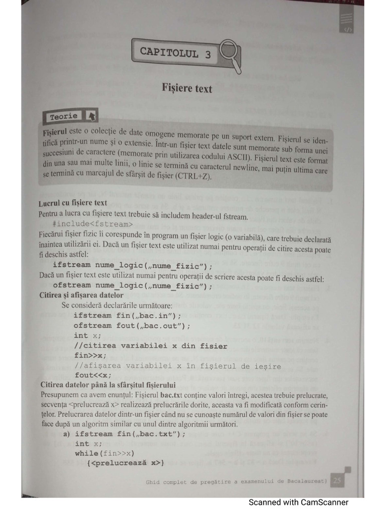 Bac Info Fișiere Text | PDF