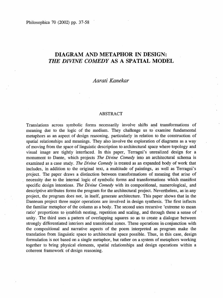 Diagram and Metaphor in Design the Divin | PDF