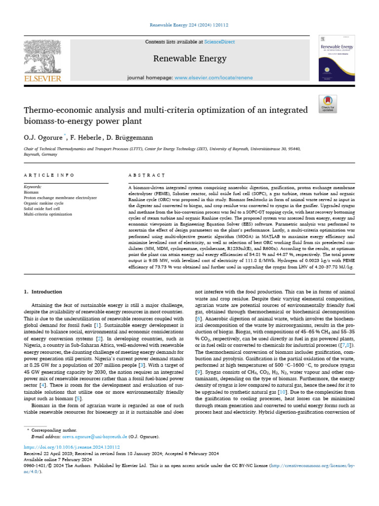 Thermo Economic Analysis And Multi Criteria Optimization Of An