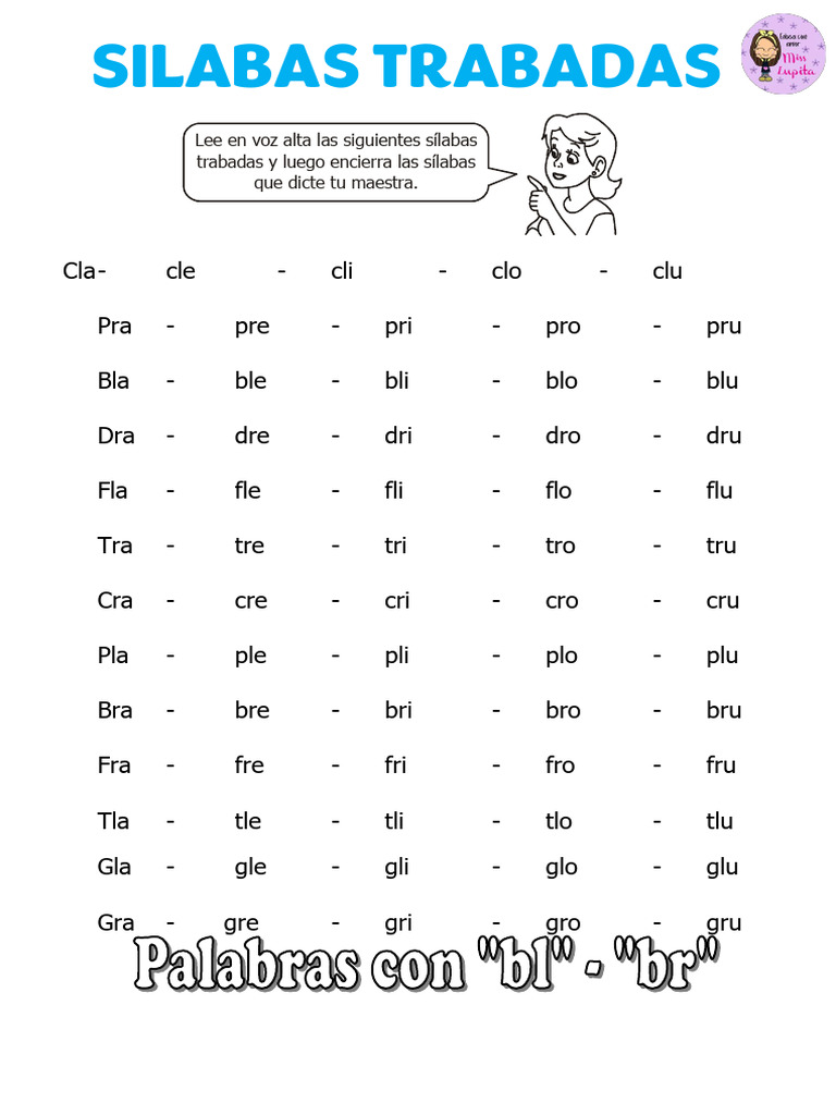Silabas Trabadas | PDF
