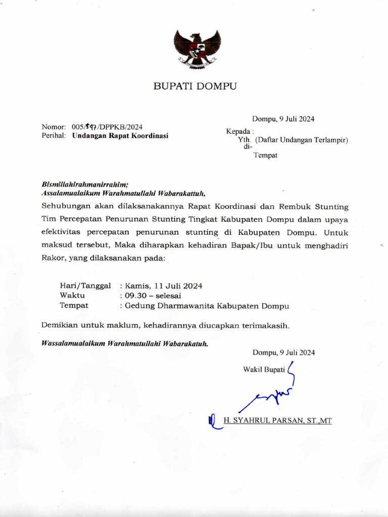 Undangan Rakor TPPS | PDF