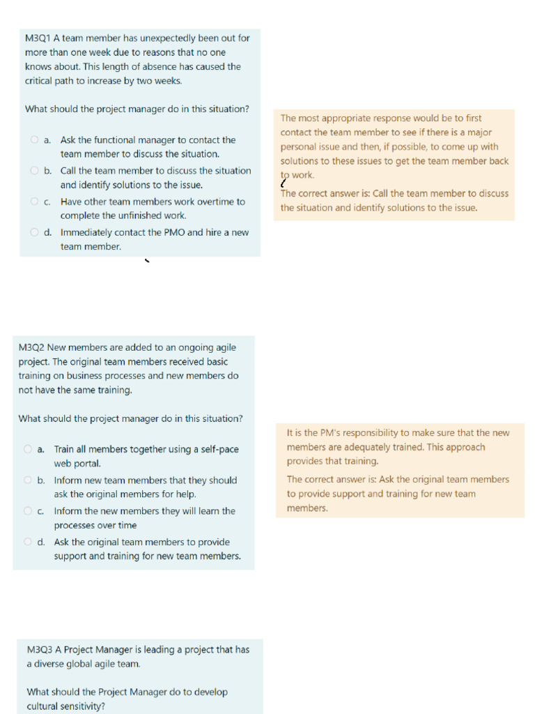Mock 3 60Qns PMP Questions - Answers | PDF
