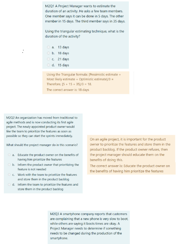 Mock 2 60Qns PMP Questions - Answers | PDF