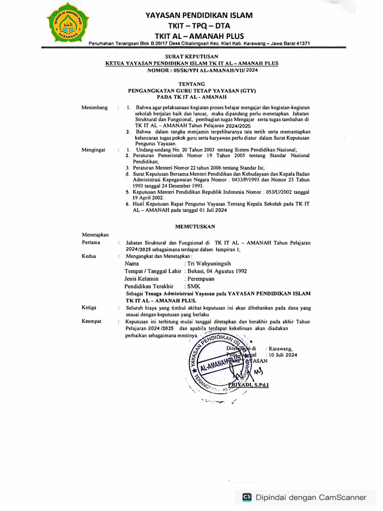 SK Op Yayasan Alamanah | PDF