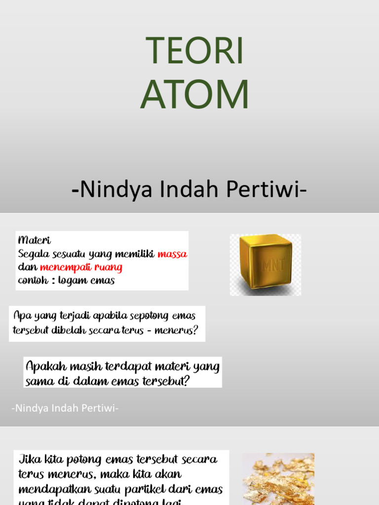 Teori Atom PDF | PDF